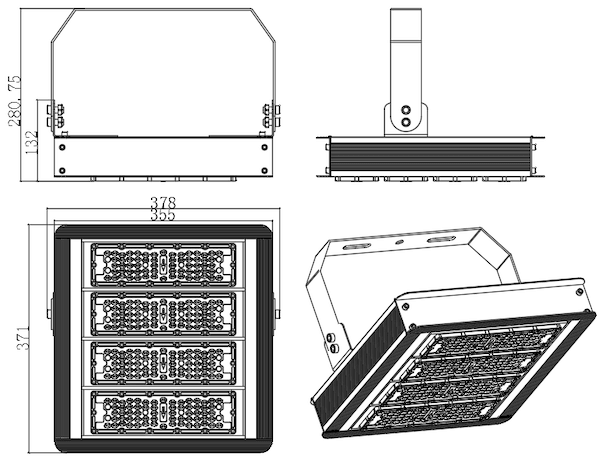 200-watt IP68 Marine Sea Modular Flood Light – INUI